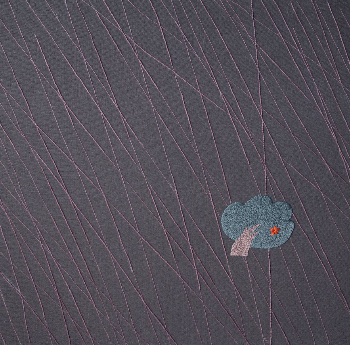 Shelter from the Rain | Hand-Embroidered Art by Lissy Luo